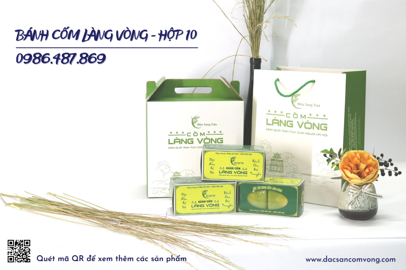 Bánh Cốm Làng Vòng - Hộp 10