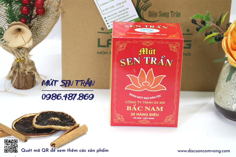 Mứt Sen Trần - Hà Nội (500G) - Cốm Làng Vòng - Cốm Hà Thành